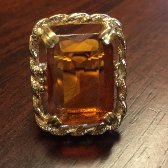 Sarah Coventry | Jewelry | Sarah Coventry Vintage Faceted Amber Glass ...
